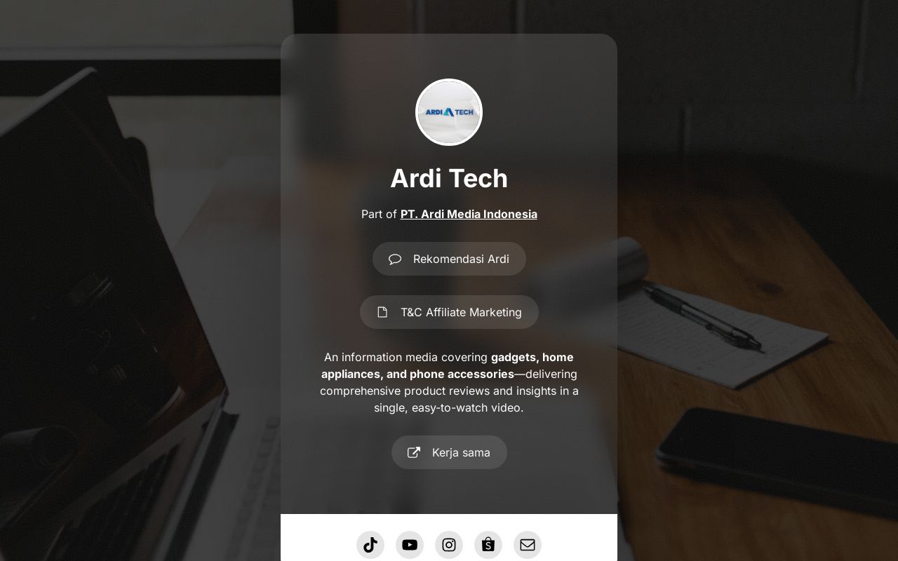 Ardi Tech Official Website